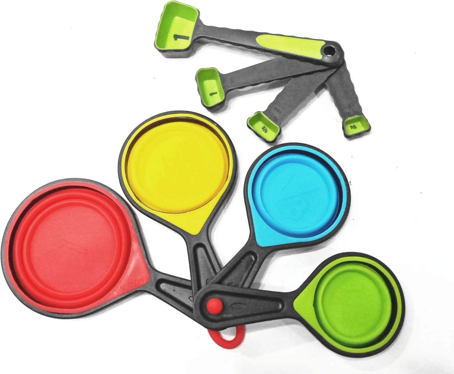 Amazon.com: Collapsible Silicone Measuring Cups & Measuring Spoons ...