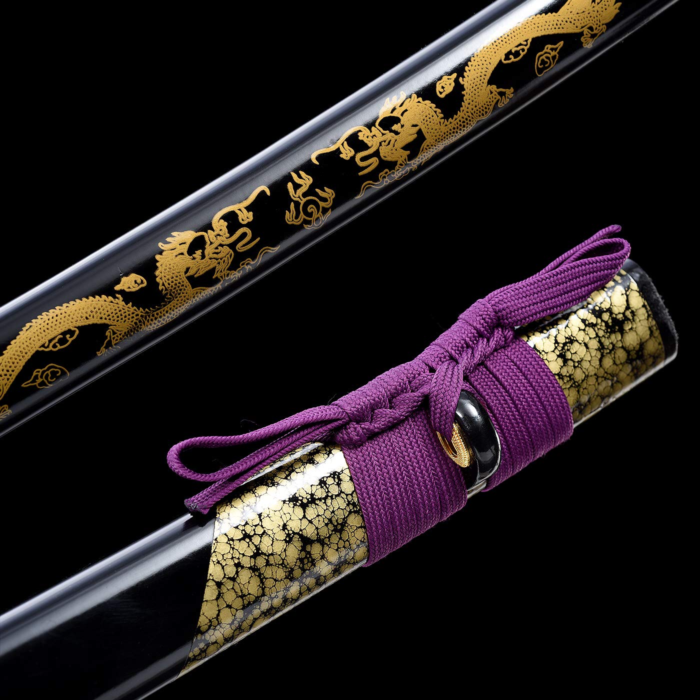 entez Battle Ready Katana Swords Japanese Samurai Sword Damascus Folded ...