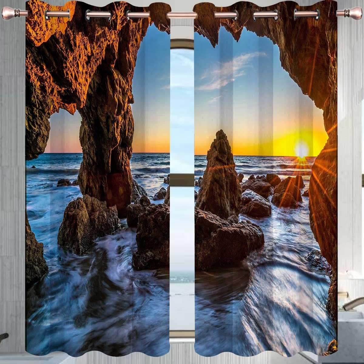 Amazon.com: Caves Beautiful Scenery Bead Curtain for Doorway 2 Panels ...