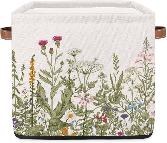 Amazon.com: 13x13x13 Spring Flowers Floral Storage Cubes - 13 inch ...