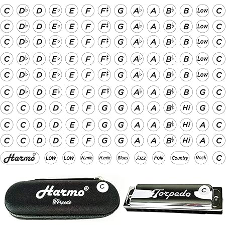 Amazon.com: Harmo Harmonica Key Label Sticker (191) - Stickers for ...