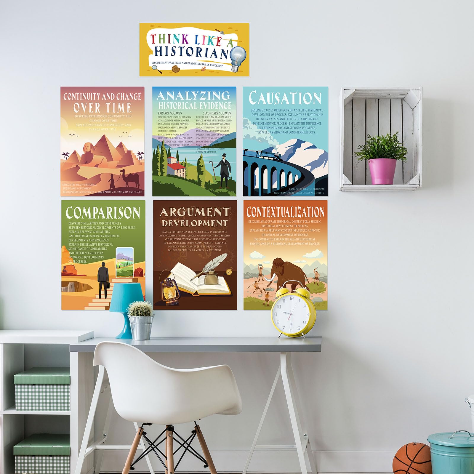 Snapklik.com : History Posters Classroom Decorations Think Like A ...