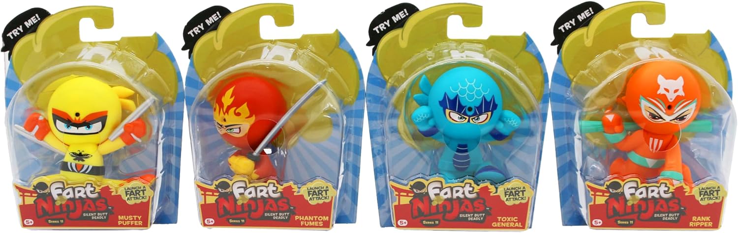 Amazon.com: Fart Ninjas 4 Pack - 10 Realistic Farts to Surprise ...