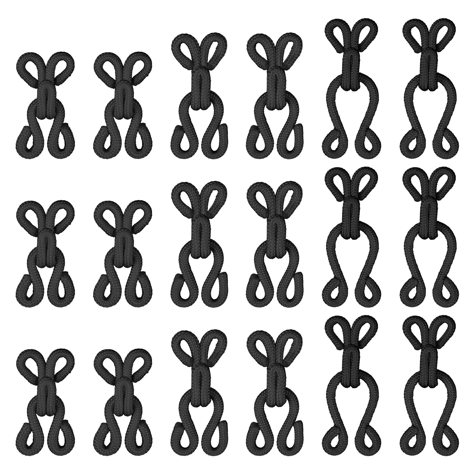 Amazon.com: 60 Pairs Black Fabric Hooks and Eye Closures Large Covered ...