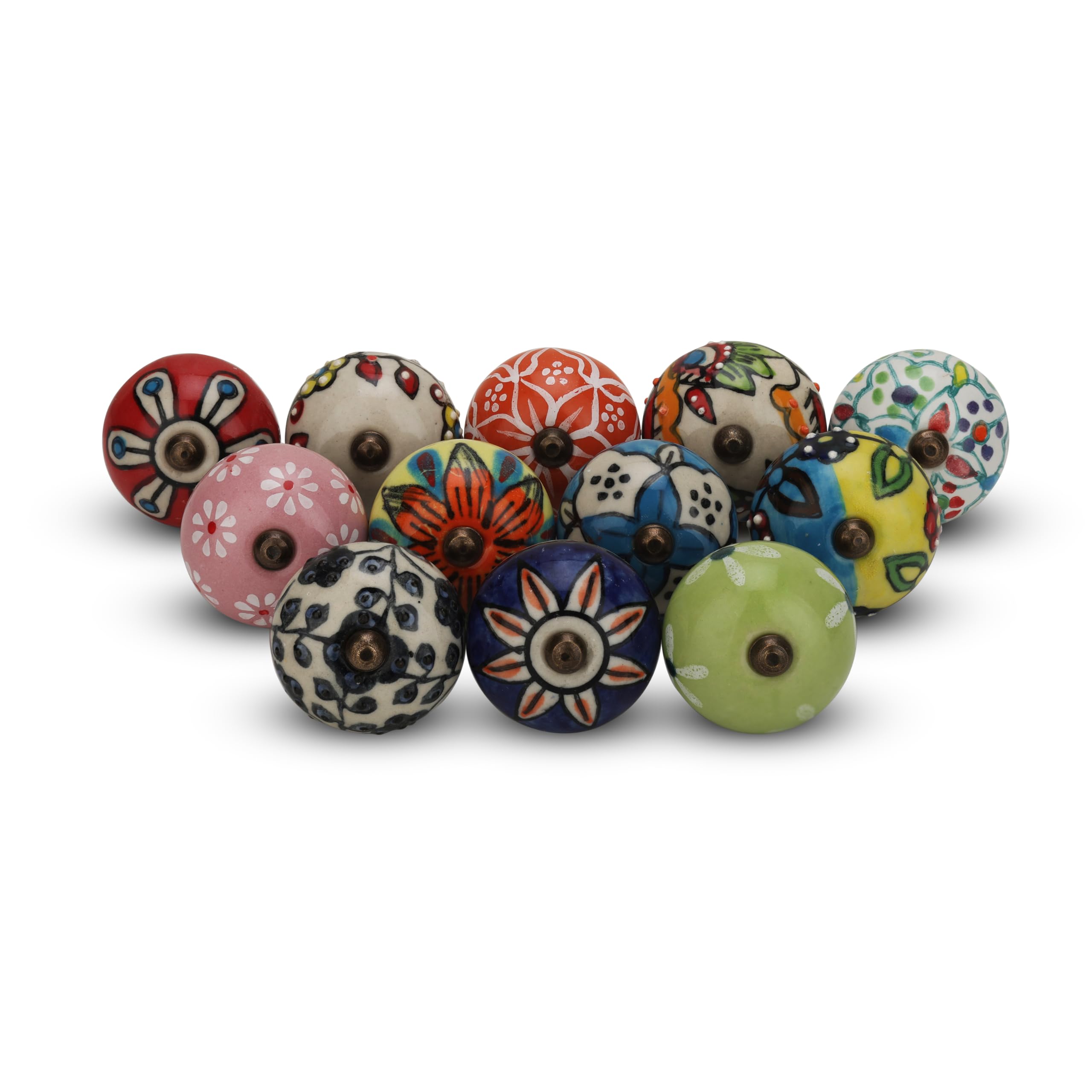 FURNISHFUL FINESSE Cabinet Knobs Assorted knobs for cabinets and Drawers Multicolor Cupboard ...