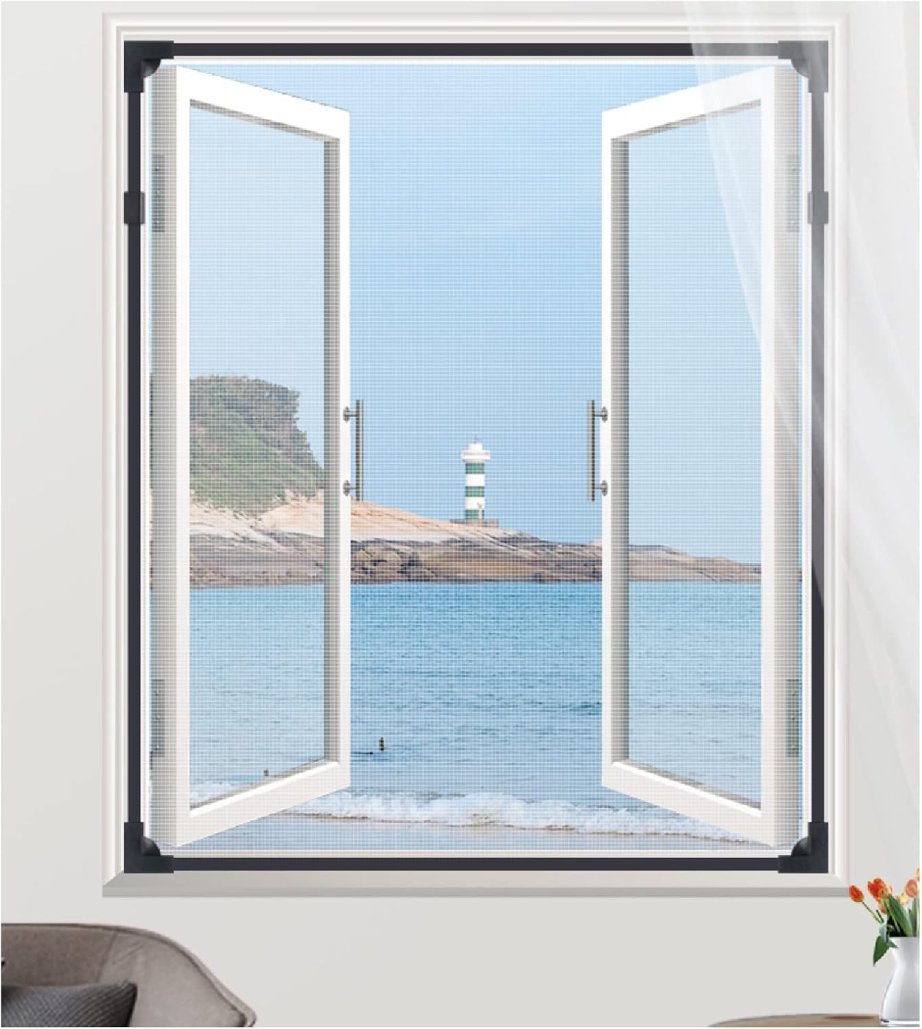 Amazon.com: STRMAX DIY Adjustable Magnetic Window Screen Easy ...