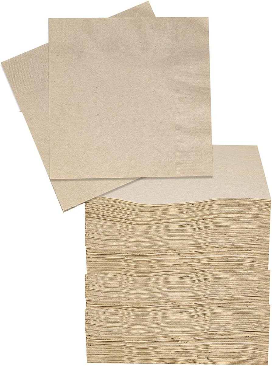 Amazon.com: 200 Eco Friendly Recycled Bar Biodegradable Napkins 5x5in ...