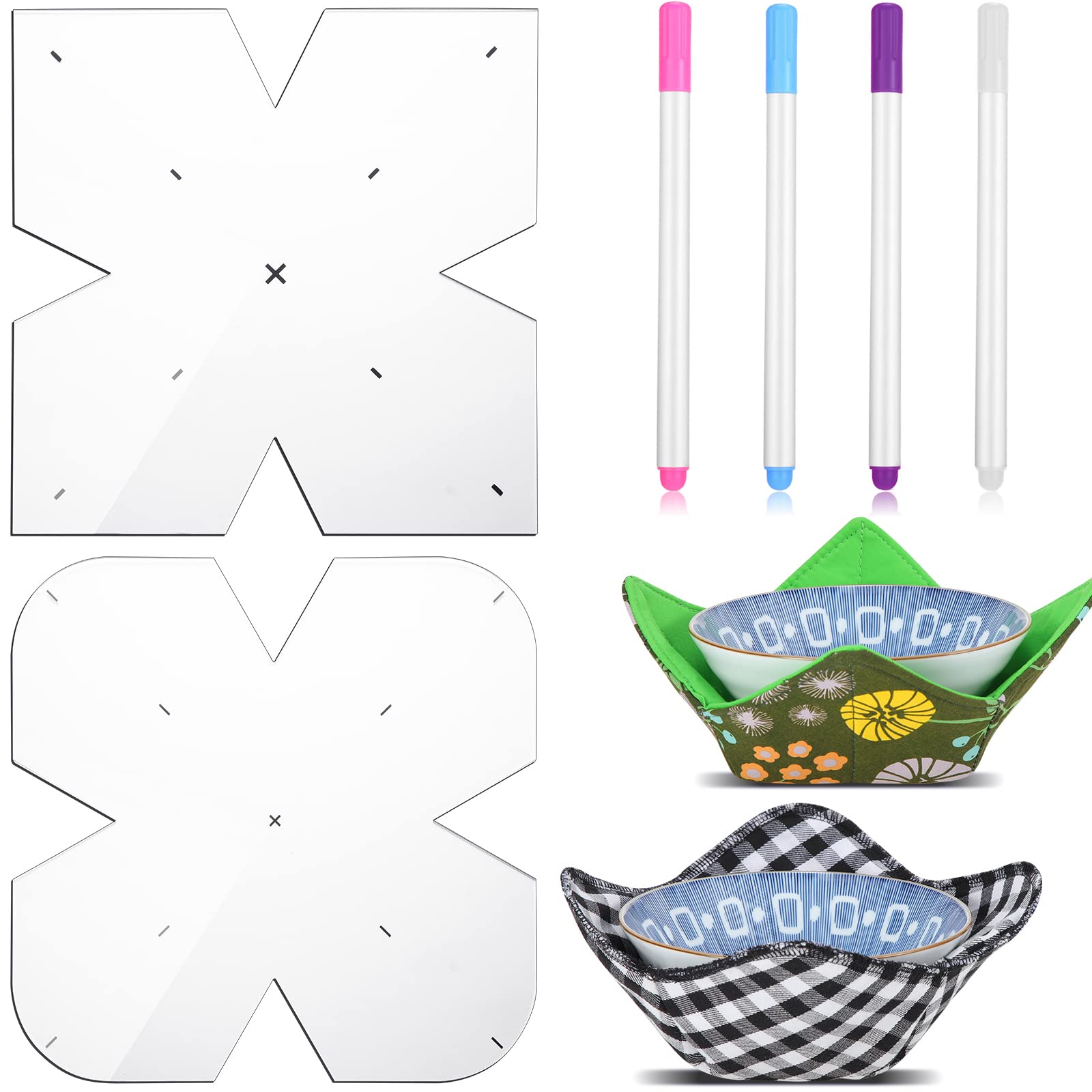 Buy 6 Set Cozy Pattern Template 2 Style Clear Acrylic Wrap Sewing ...