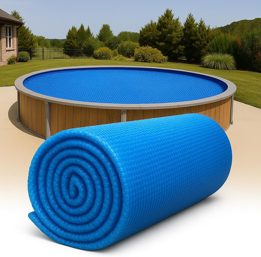 Amazon.com : SunHeater 18-Foot Round Solar Pool Cover - Blue Bubble ...