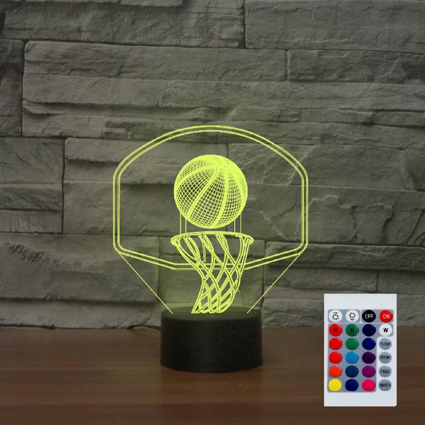 Amazon.com : SUPERHONGJIHAO Basketball 3D Night Light for Kids 3D ...