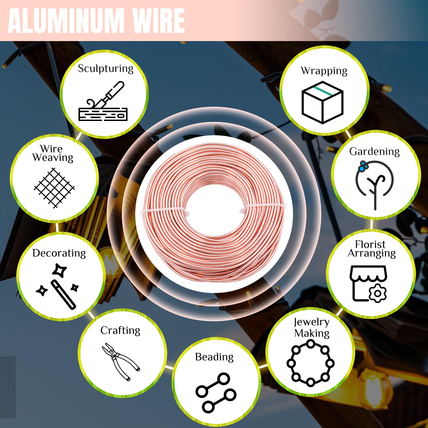 Snapklik.com : YTKavq Aluminum Craft Wire,14 Gauge Aluminum Wire ...