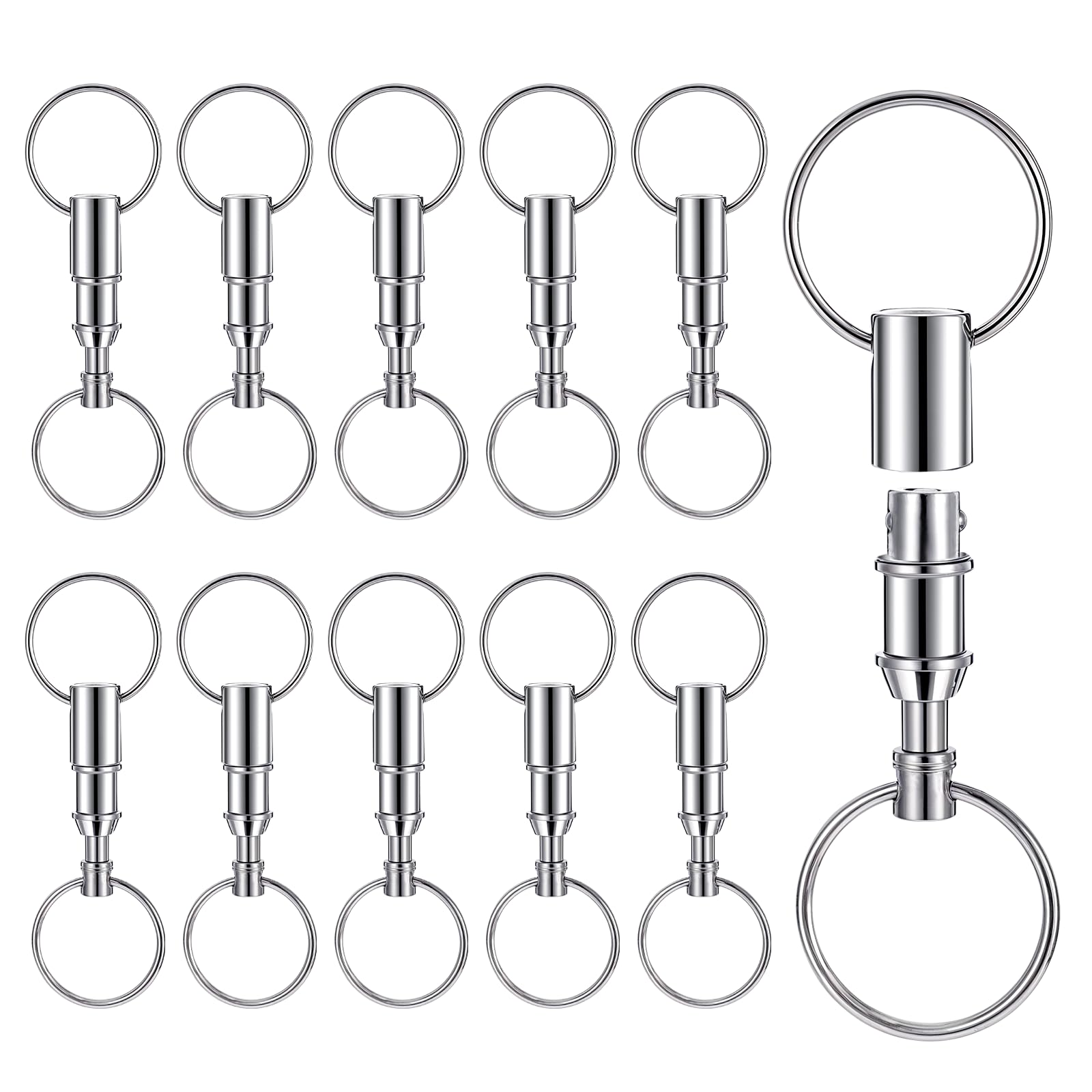 Amazon.com: Aeaocvo 10 PCS Detachable Key Ring Quick Release Keychain ...