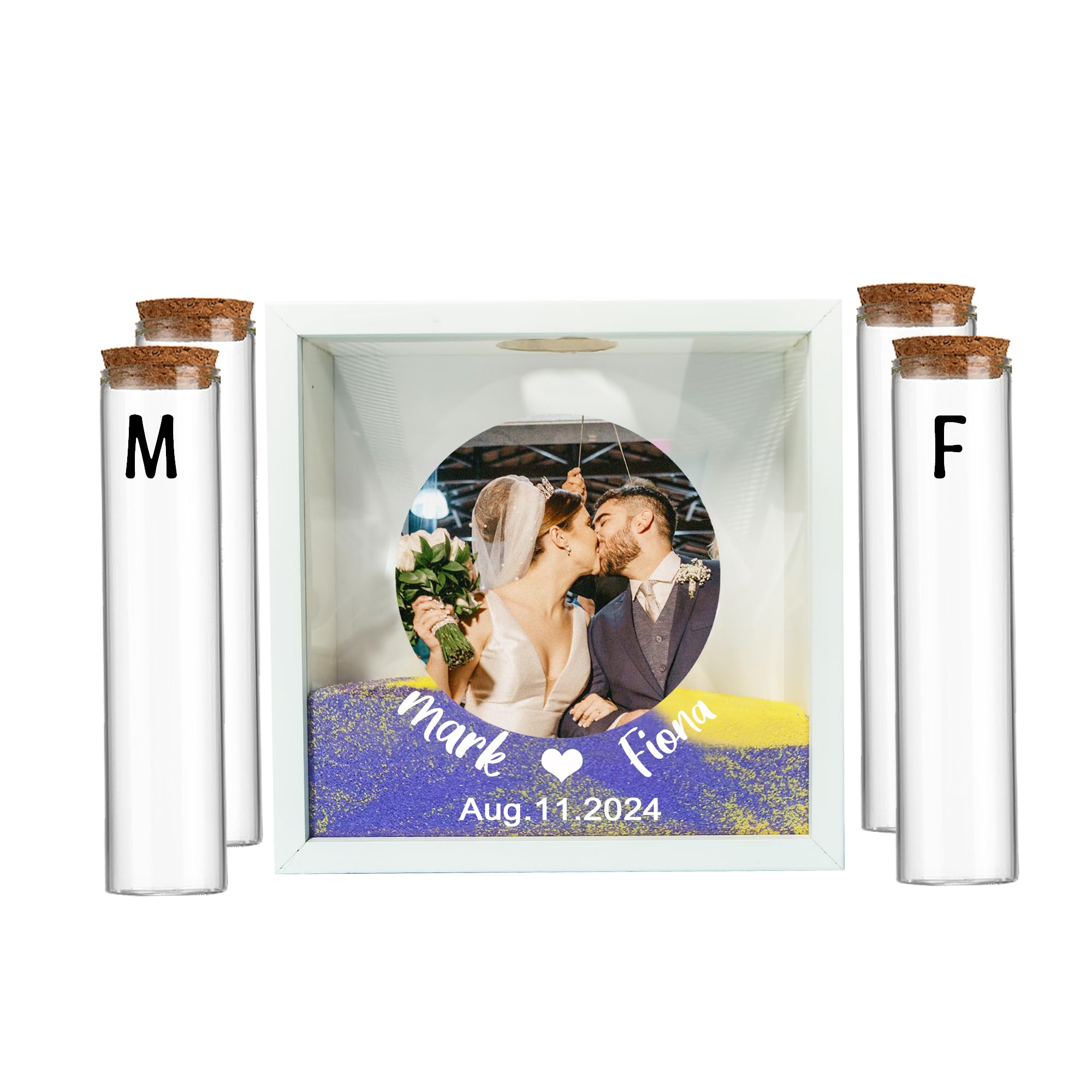 GLASS Unity Sand Set For Weddings W LID, SAND, INK Printed ...