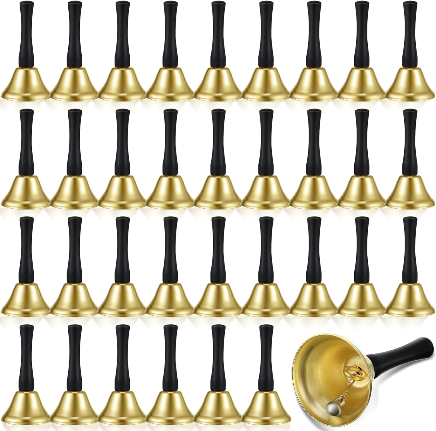 Amazon.com - 34 Pieces Metal Hand Bells,Kabcifea Gold Call Bell Dinner ...