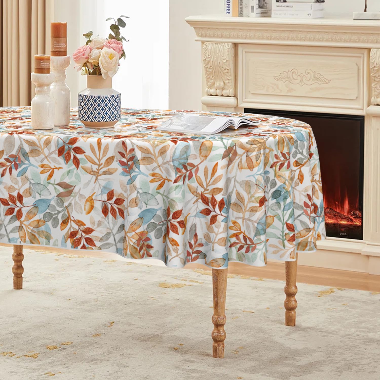 Amazon.com: Newbridge Rustic Fall Acorn and Leaf Print Autumn Vinyl ...