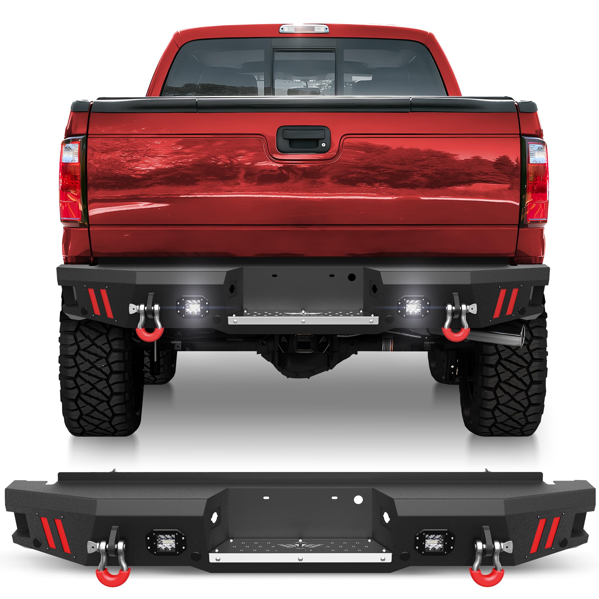 Amazon.com: Longsun F250 Rear Bumper Full Width for 1999-2016 Ford F250 ...