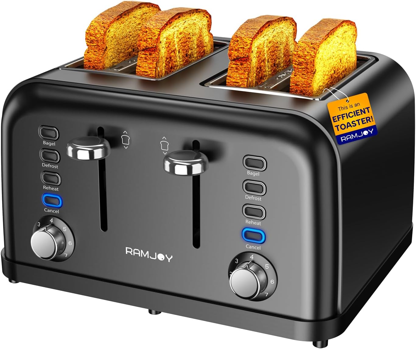 Amazon.com: BLACK+DECKER TR4310FBD 4-Slice Extra-Wide Slot Toaster ...