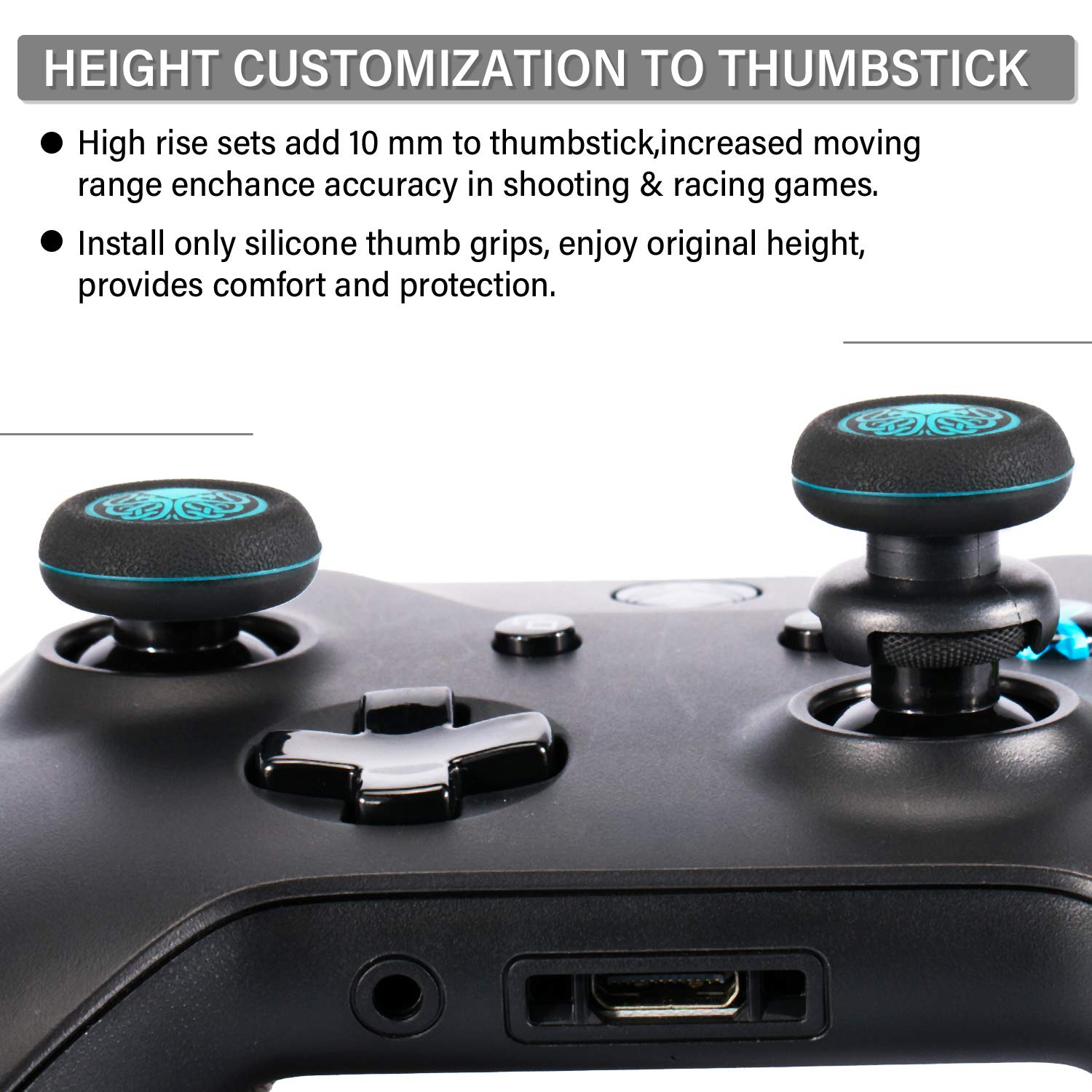 Snapklik.com : Playrealm FPS Thumbstick Extender & Printing Rubber ...
