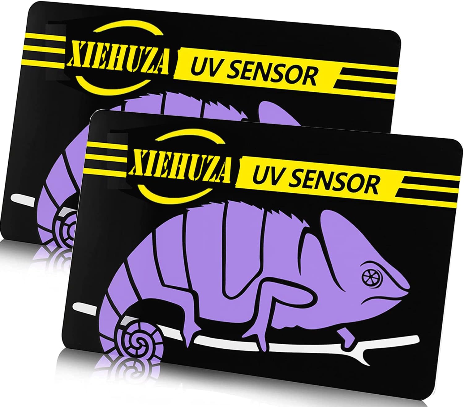 XIEHUZA 2PCS Quick UVB Test Sensor Card, Reusable Reptile UVB Tester ...