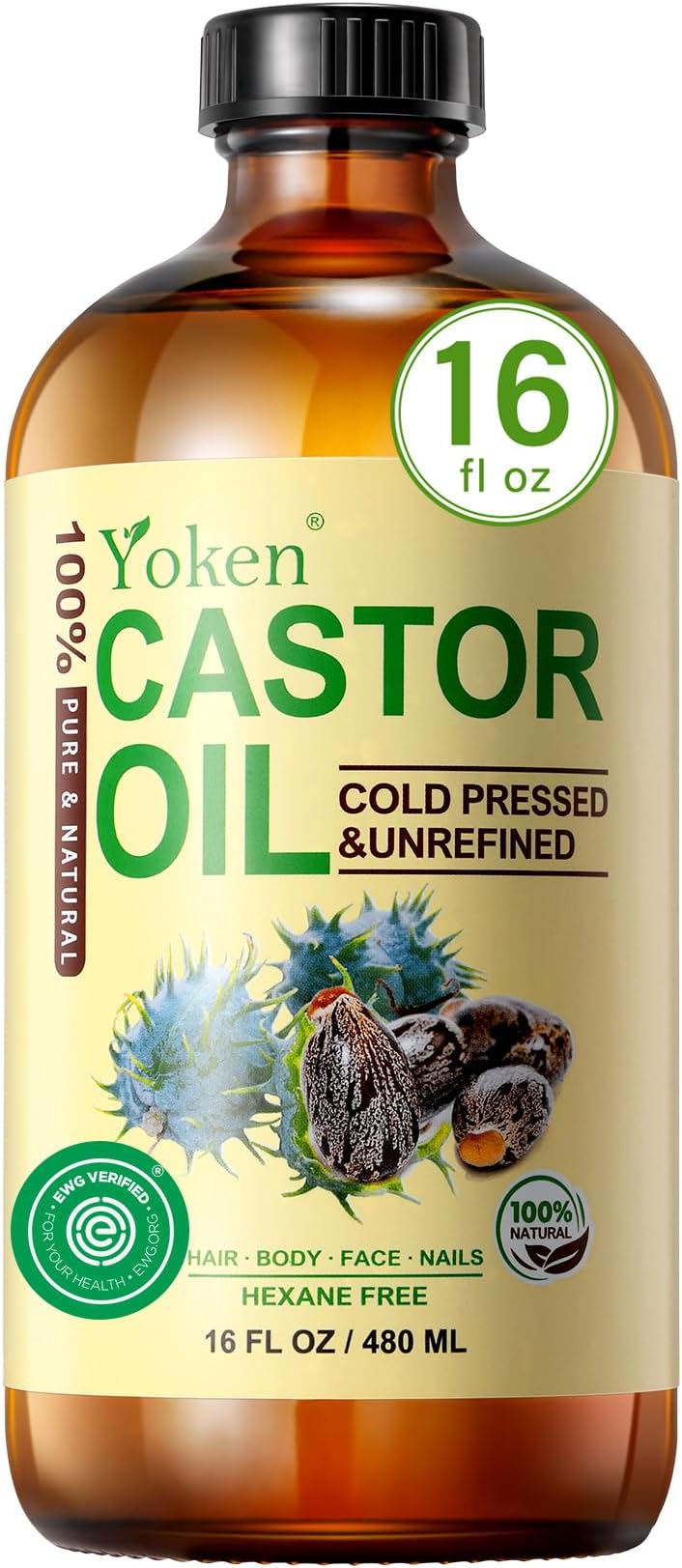 Amazon.com: Nature Drop Organic Castor Oil,1 oz - 100% USDA Certified ...