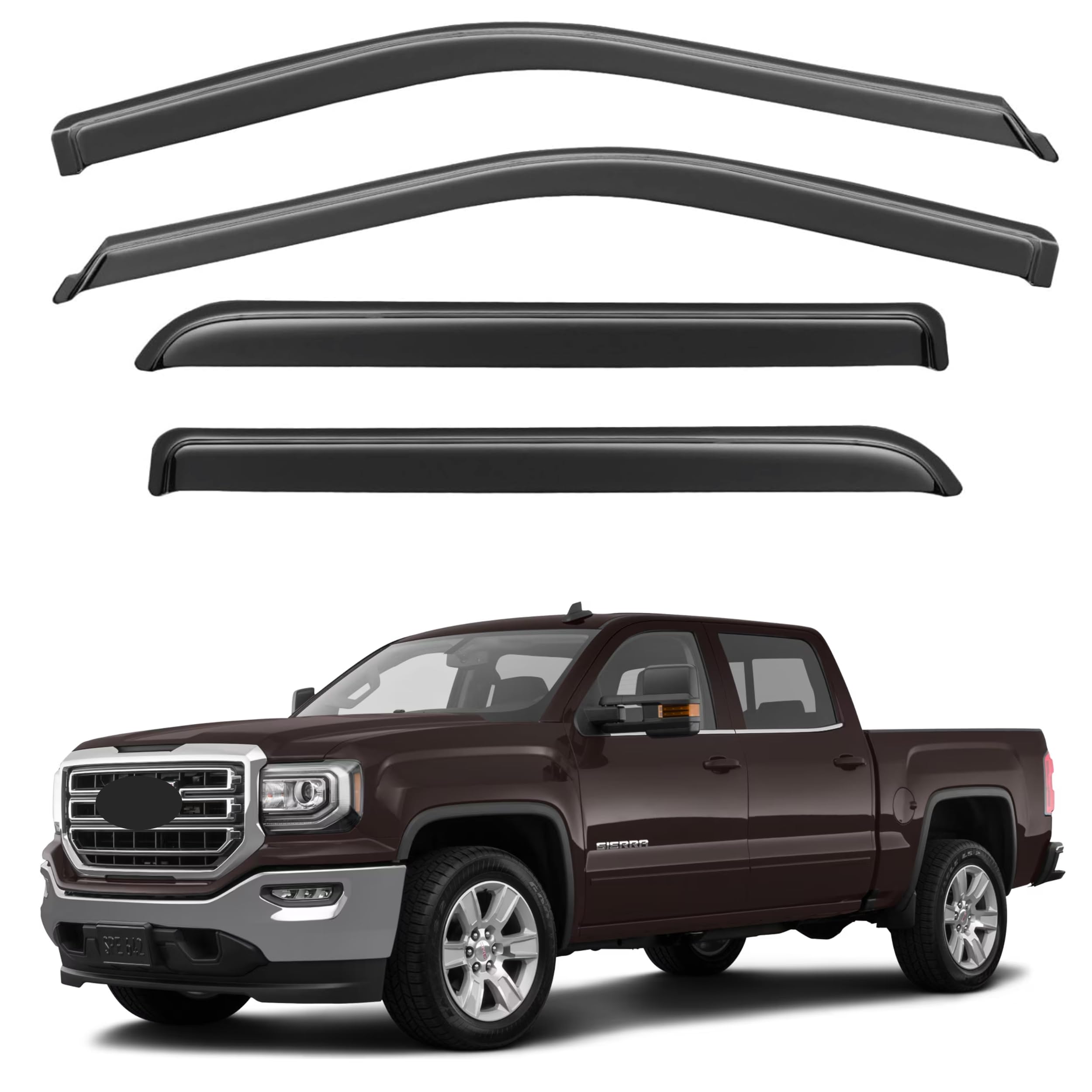Amazon.com: IG Window Visor for 2014-2018 Chevy Chevrolet Silverado ...