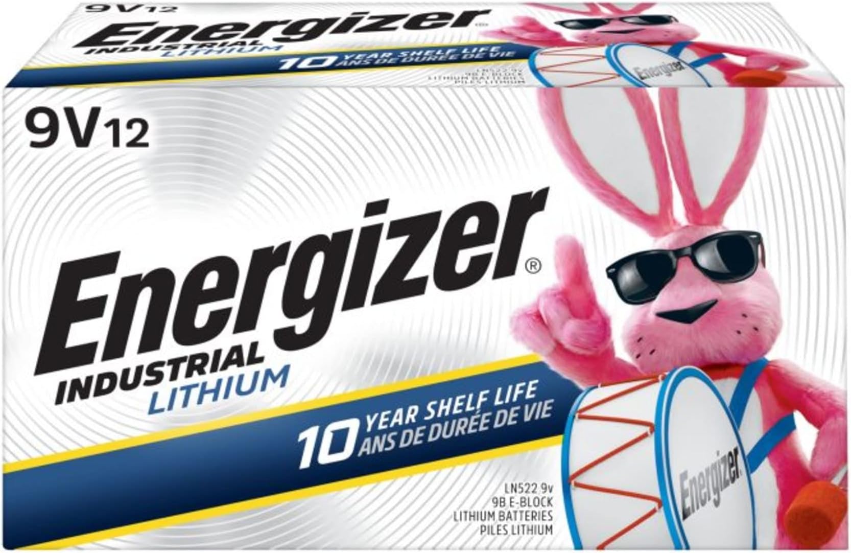 Amazon.com: Energizer Industrial Lithium 9V Batteries, 12pk, LN522 ...
