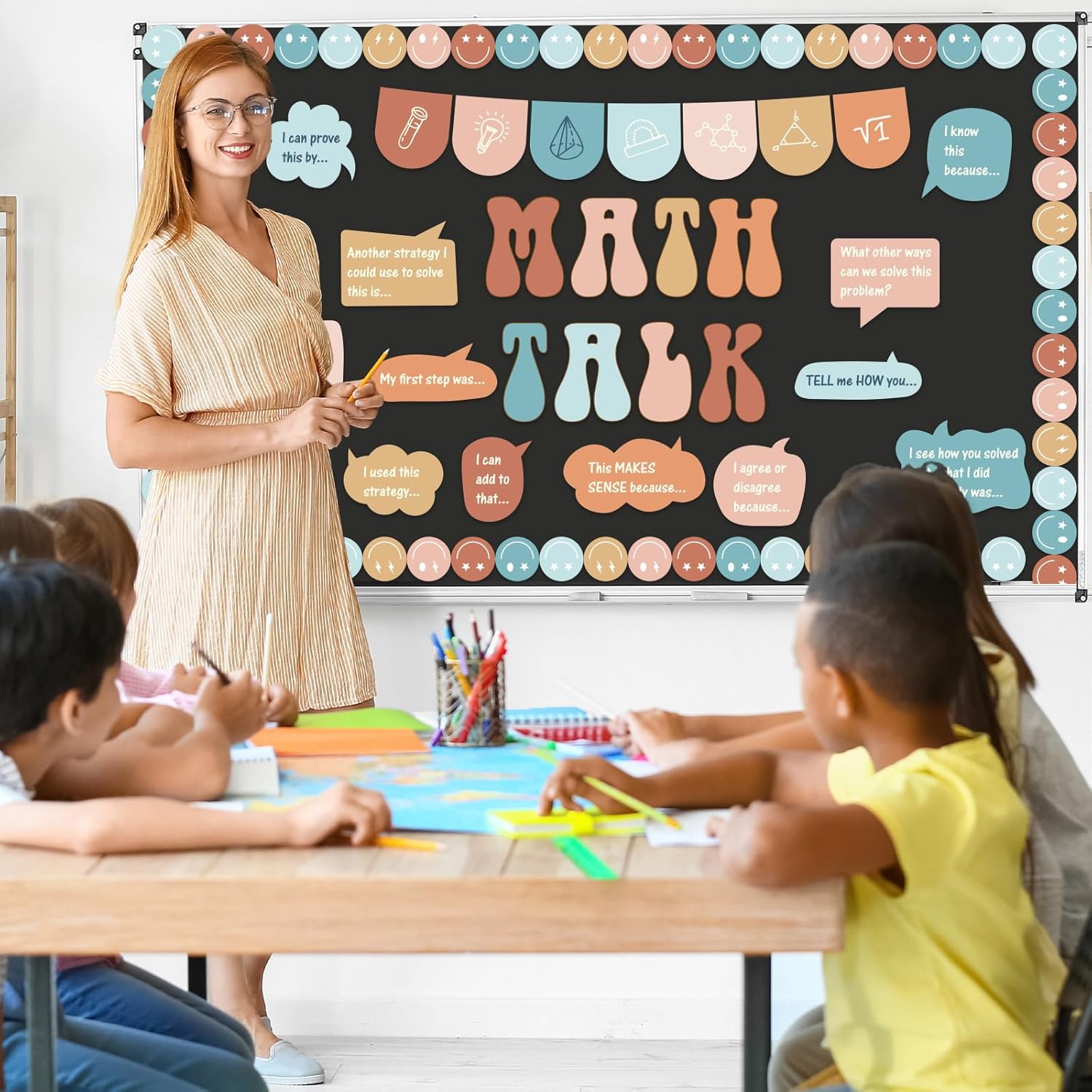 43 PCS Groovy Math Talk Bulletin Board Set for Math Philippines | Ubuy