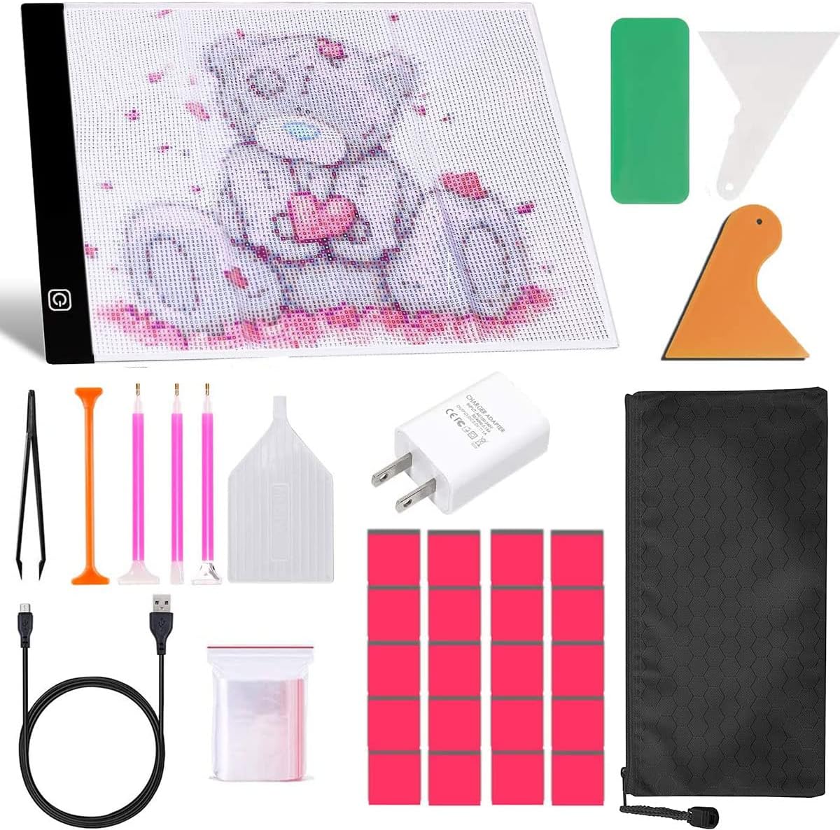 Amazon.com: 43PCS Diamond Painting A5 LED Light Pad Kit - Ultrathin ...