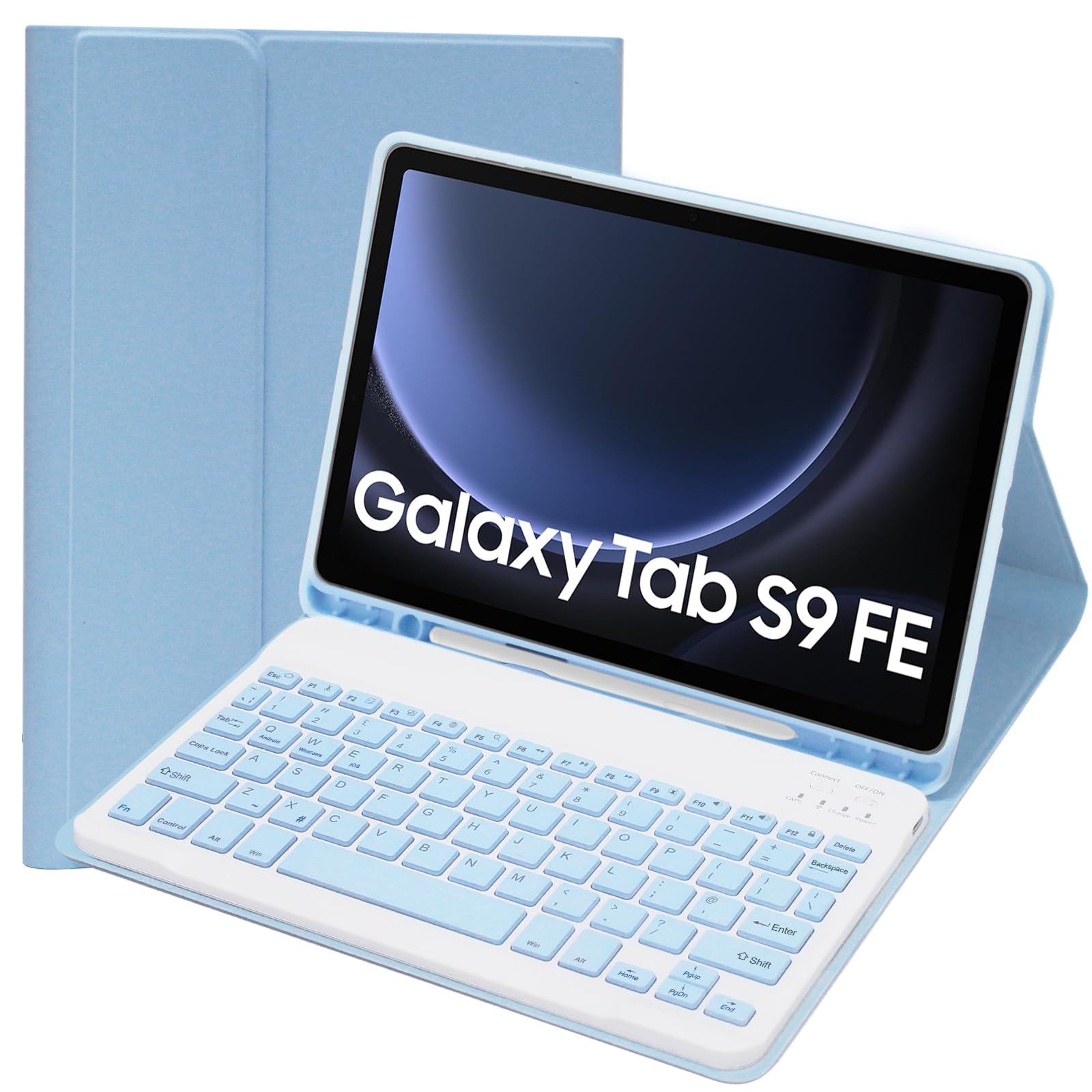 For Samsung S9 FE Tablet Case with Keyboard, For Samsung Tab S9 FE ...