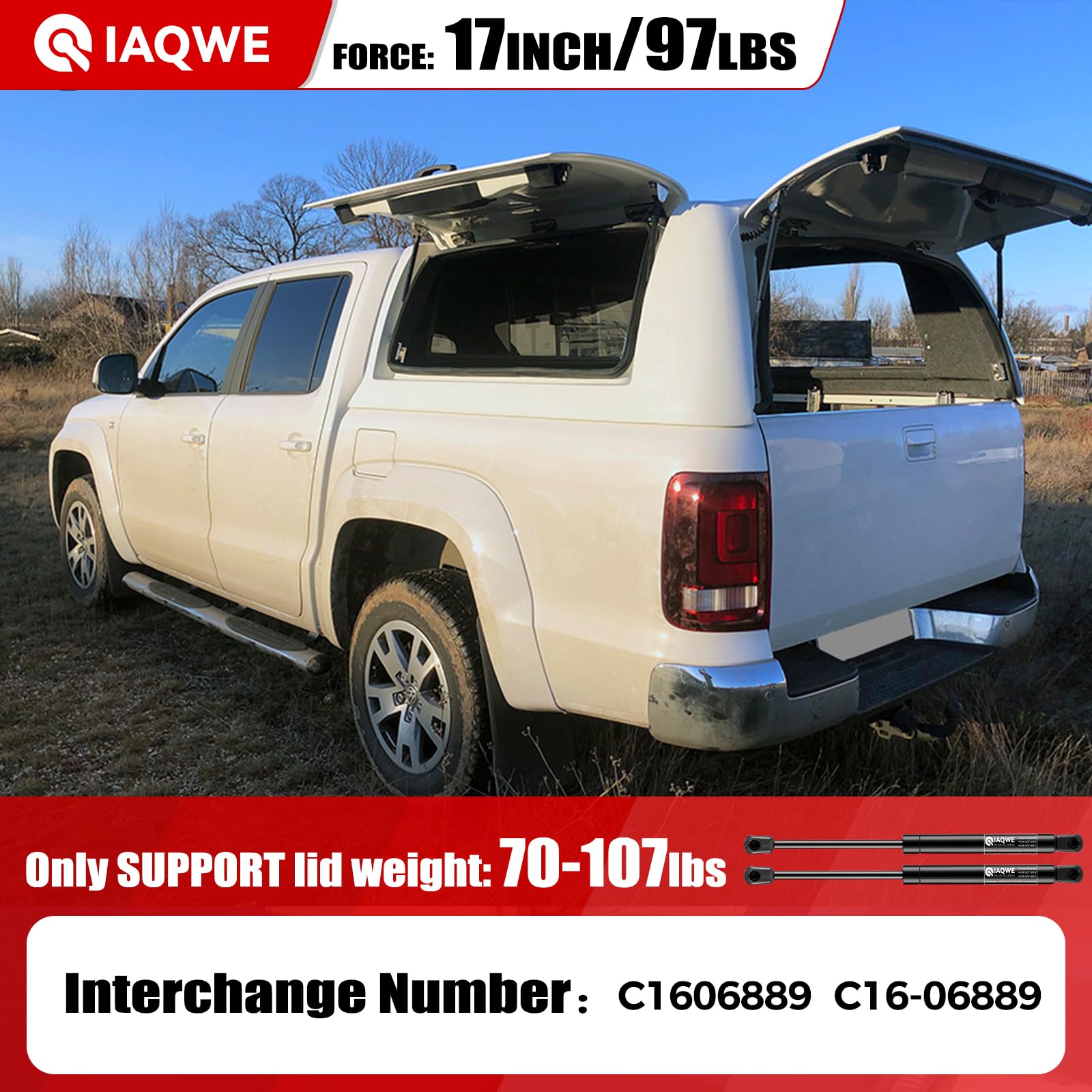 Snapklik.com : C1606889 17 97Lbs 431N Gas Struts Springs Shock Lift ...