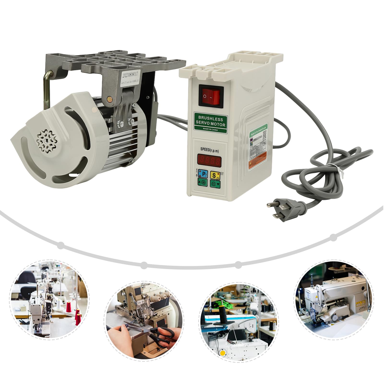 Amazon.com: Industrial Electric Brushless Sewing Machine Motor 110V ...
