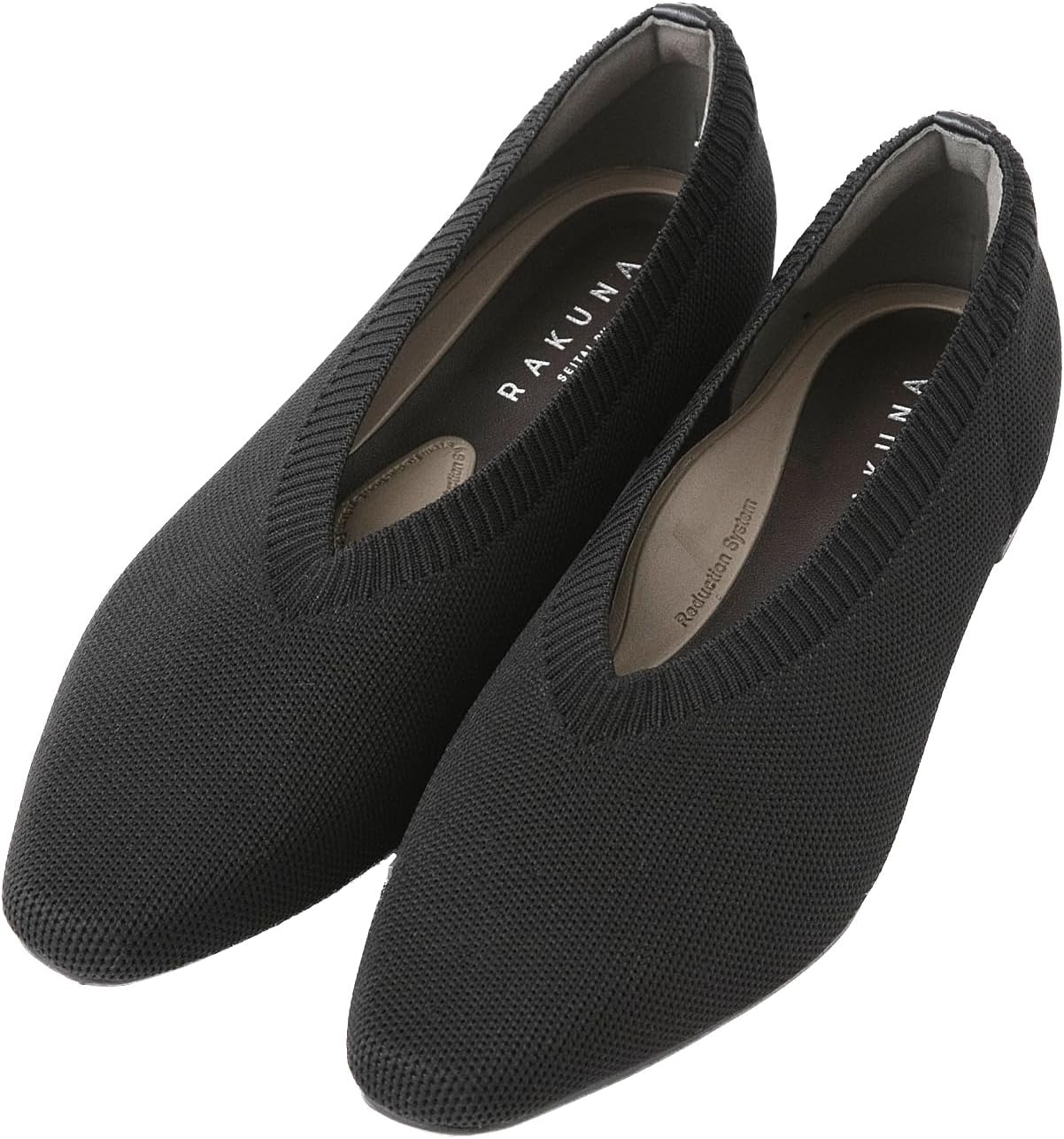 Amazon | [RAKUNA] ラクナ 整体ニットパンプス 整体 ニットパンプス レディース (ブラック,24.5) | パンプス