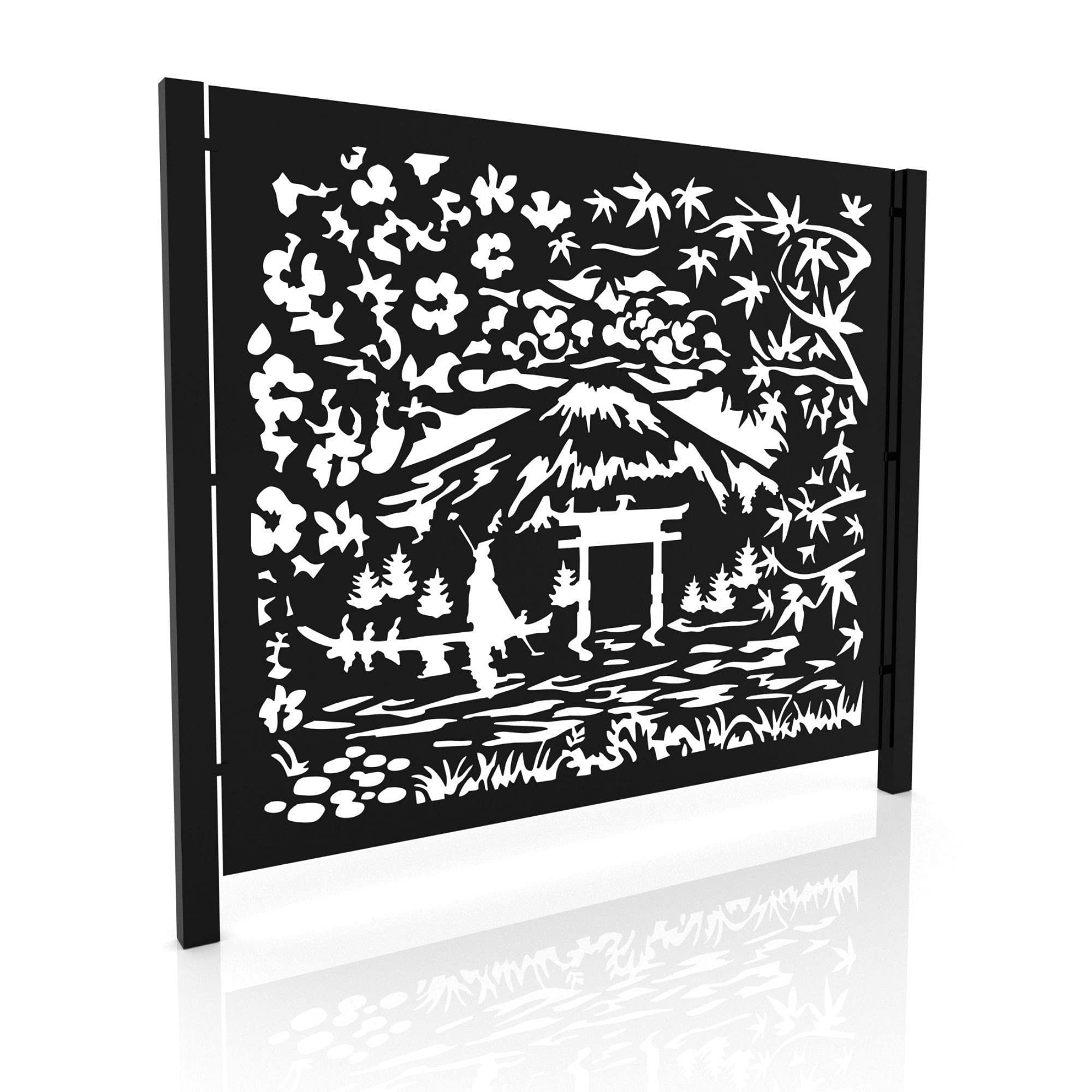 Fence Panel Privacy Screen Fuji Mountain Garden Screen Patio Divider ...