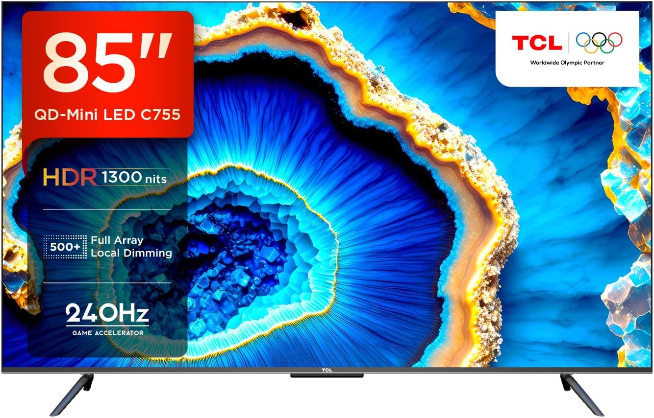 TCL 216 cm (85 inches) 4K Ultra HD Smart LED Google TV 85P745 (Black ...
