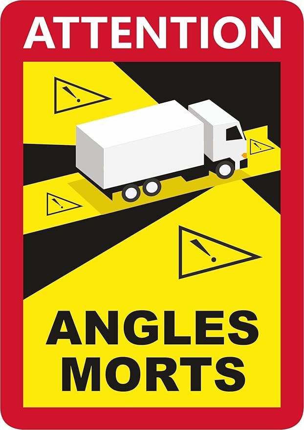 Angles Morts Stickers For Trucks - 3 Pack with 1 UK sticker - Heavy ...