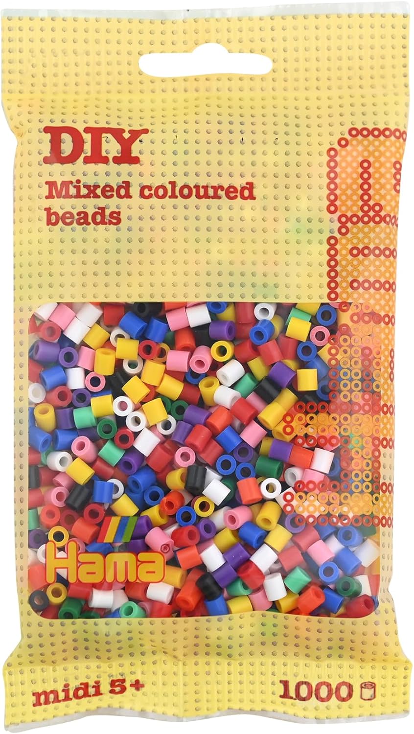 Amazon.com: Hama Beads Bag | Approx. 1000 Midi Fuse Beads | Mosaic ...