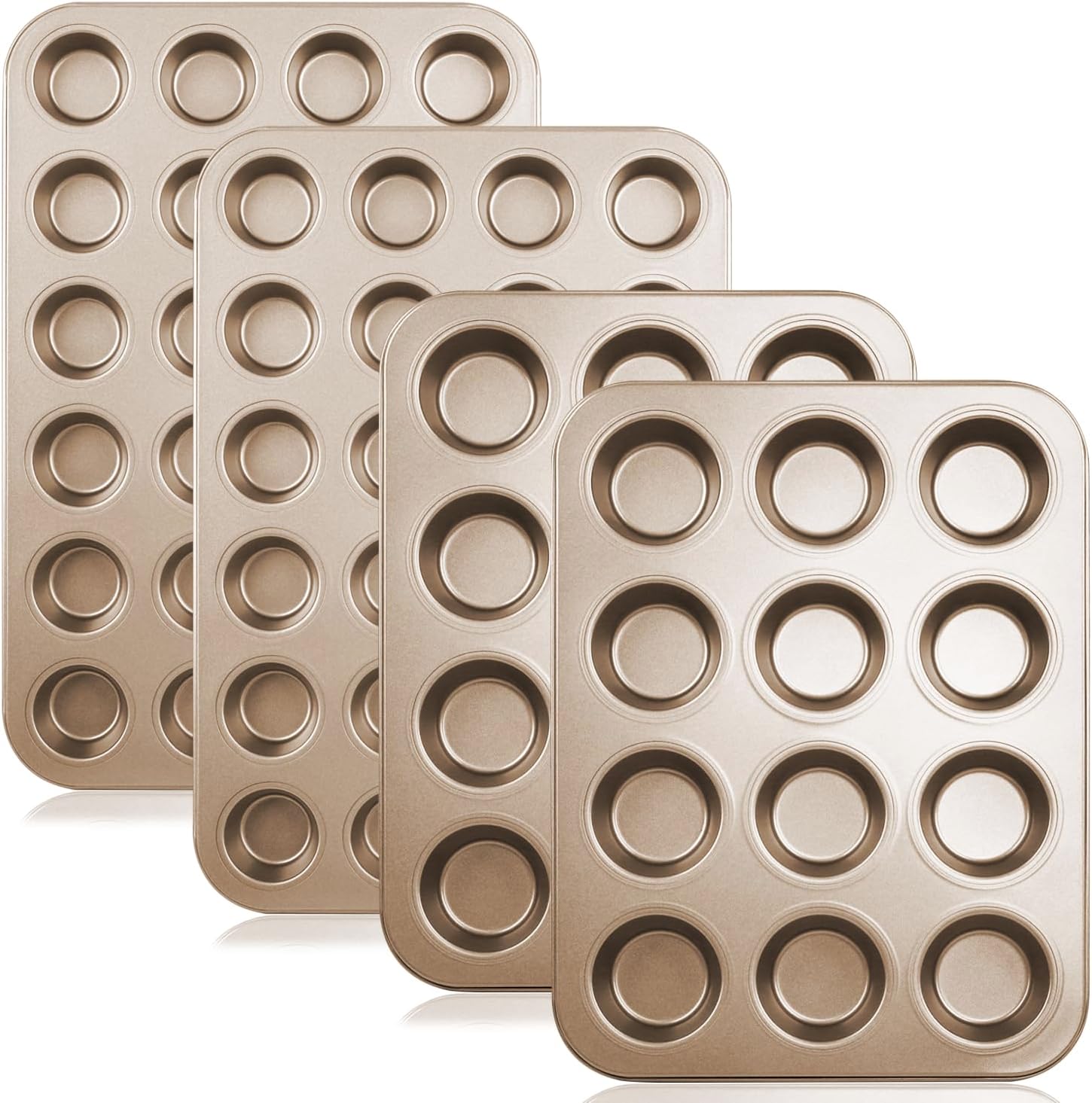 Amazon.com: Nsmykhg Nonstick Muffin Pan,4 Packs Nonstick Muffin Pan ...