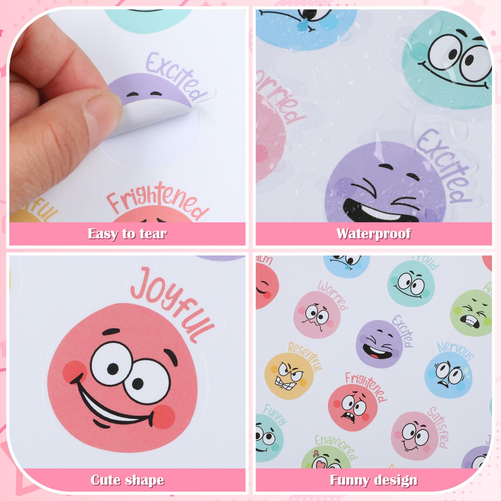 Snapklik.com : Eersida 800 Pieces Face Emotion Feelings Stickers For ...