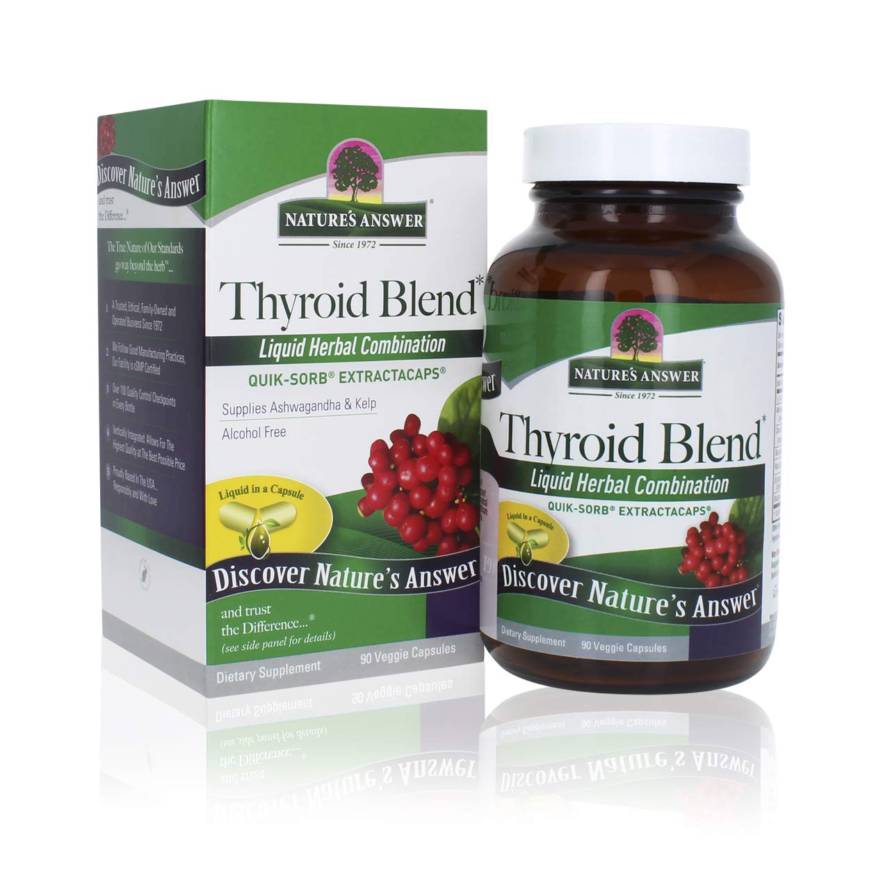 Amazon.com : Natures Answer Thyroid Complete Liquid 90 Capsules ...
