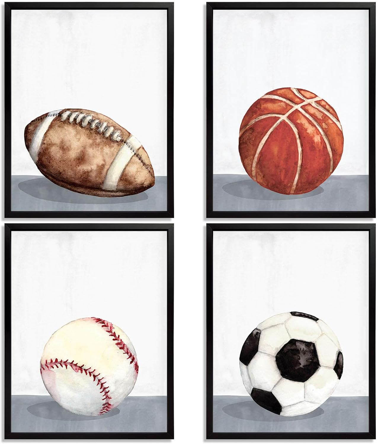 Amazon.com: Generic Sports Quartet Canvas Print Set - Football ...