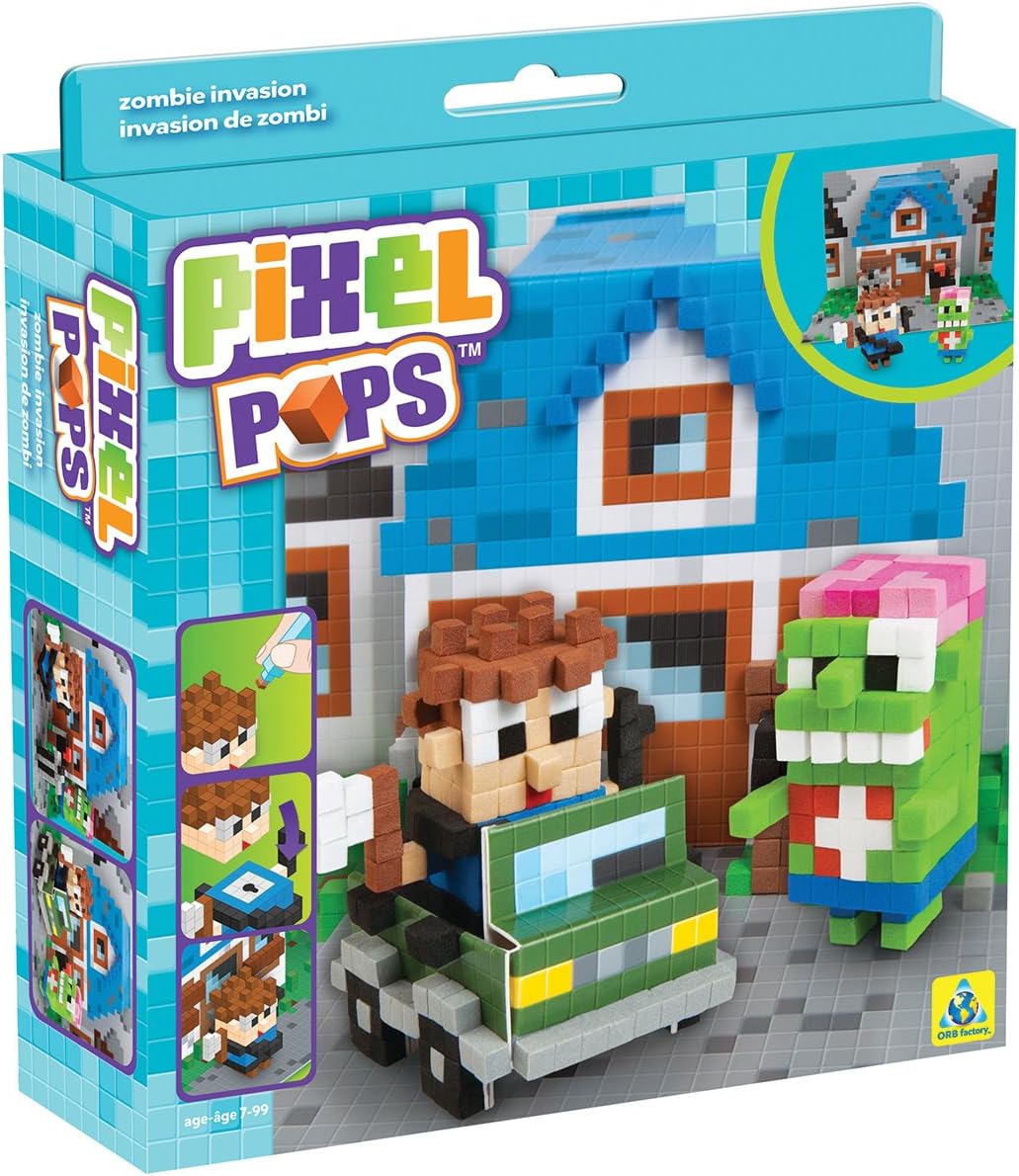 The Orb Factory Pixel Pops Zombie Invasion Building Kit