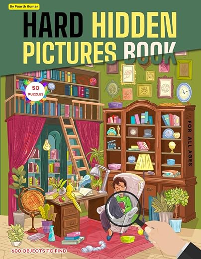 Amazon.com: Hard Hidden Pictures Book: Colorful seek and find hidden ...