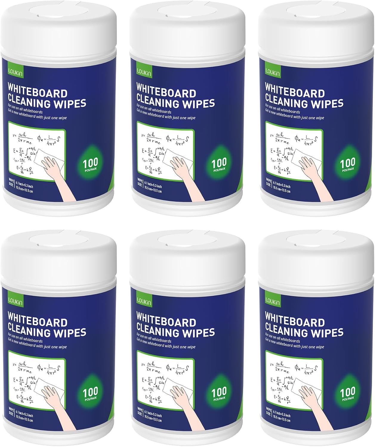 Amazon.com: Loukin Whiteboard Cleaning Wipes, Dry Erase Board Cleaning ...