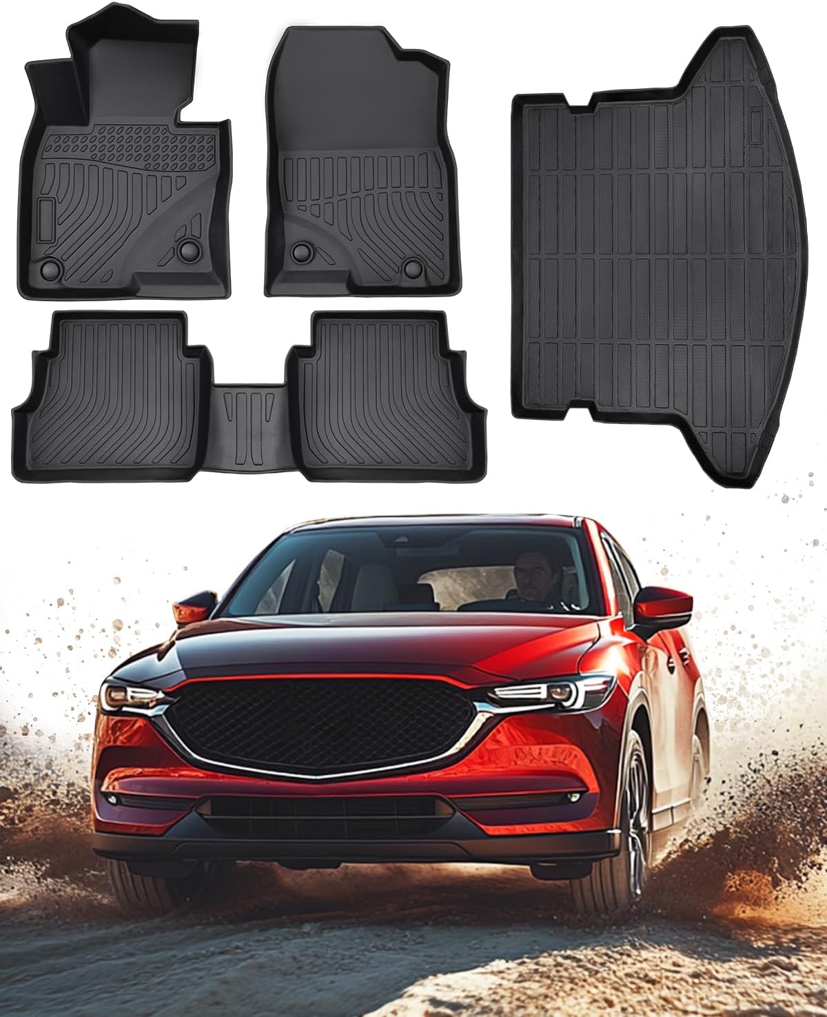 Amazon.com: Diffcar for Mazda CX5 Floor Mats 2025 2024 2023 2022 2021 ...