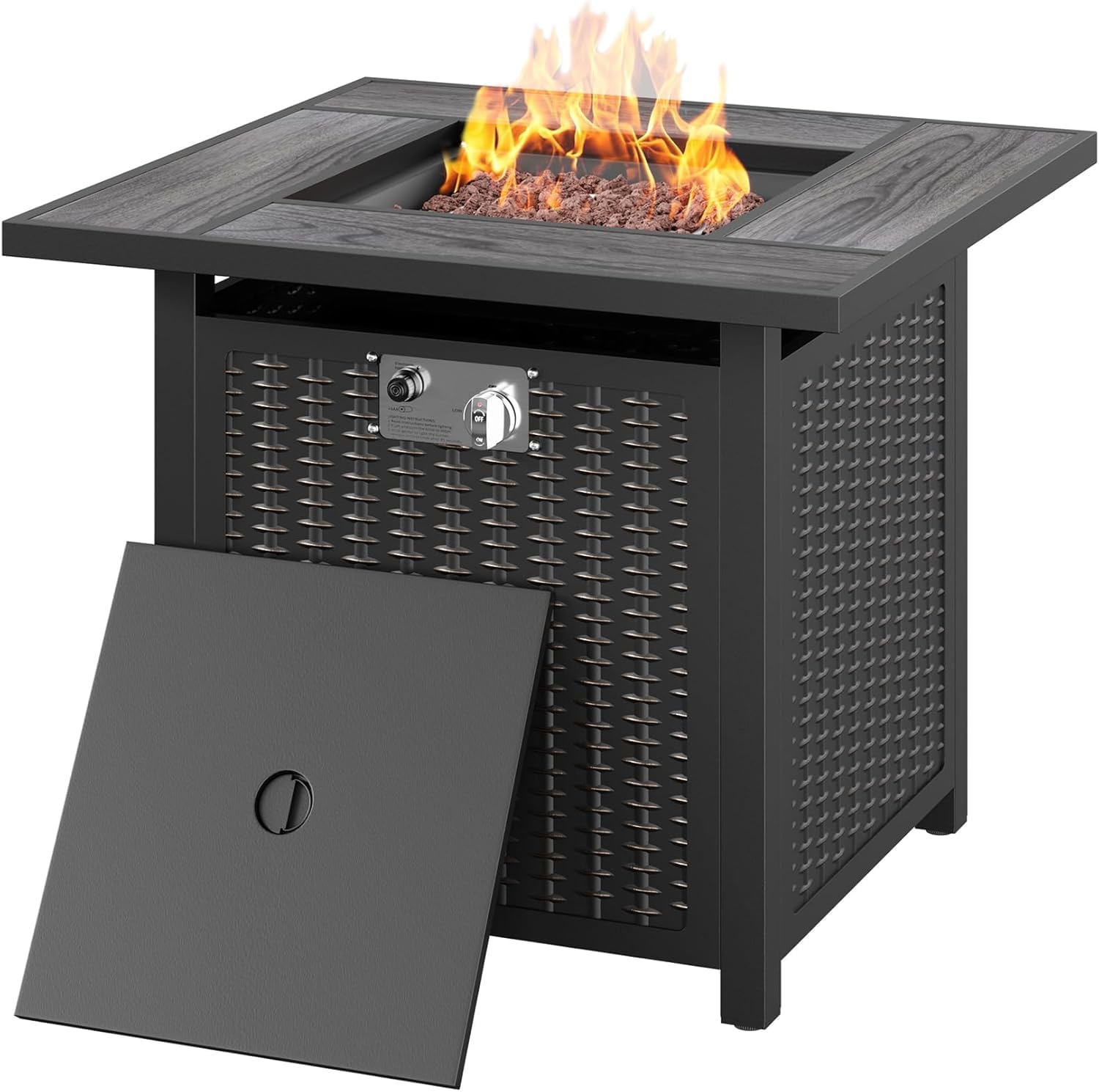 Snapklik.com : JAMFLY 30 Inch Propane Fire Pit Table, Outdoor Gas Fire ...