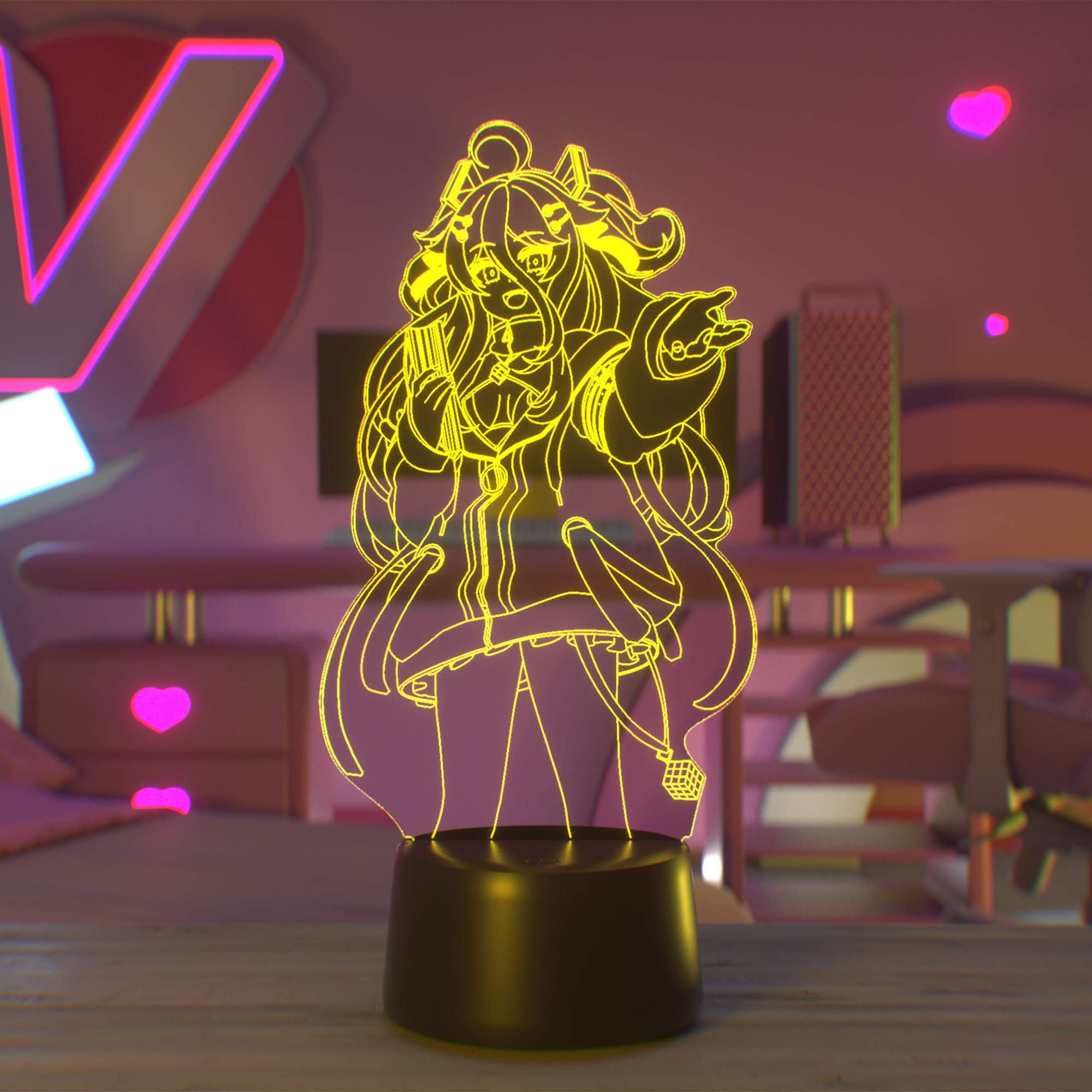 Otaku Lamps Henya VShojo – Anime Lamp Figure Night Light, 16 Color RGB ...