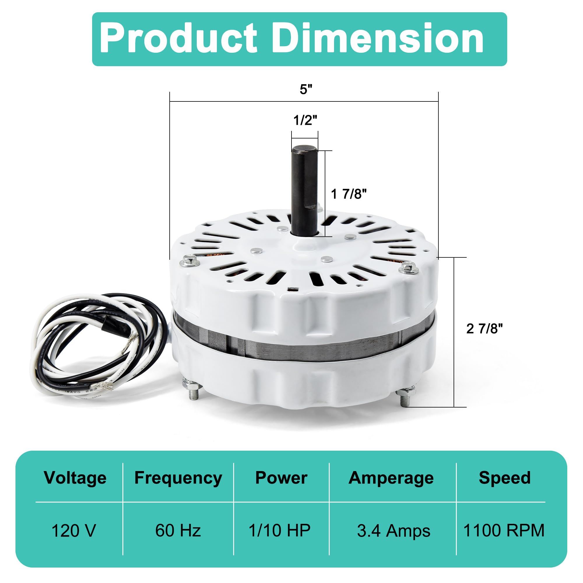 Snapklik.com : F0510B2944 F0510B2497 Power Vent Attic Fan Motor ...