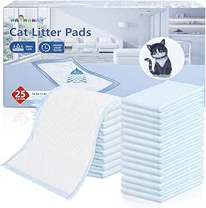 Amazon.com : Cat Pad Refills 25 Count Super Absorbent Pee Pads for Cats ...