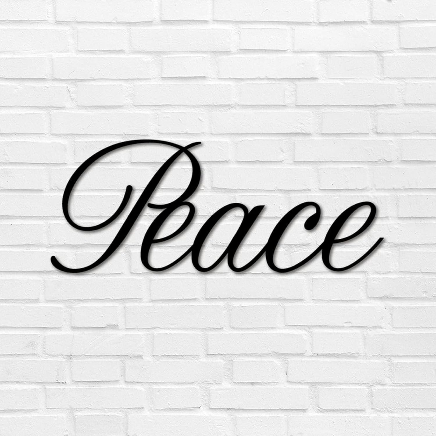 Amazon.com: Alioyoit Metal Sign Peace Word Art Sign Calligraphy ...