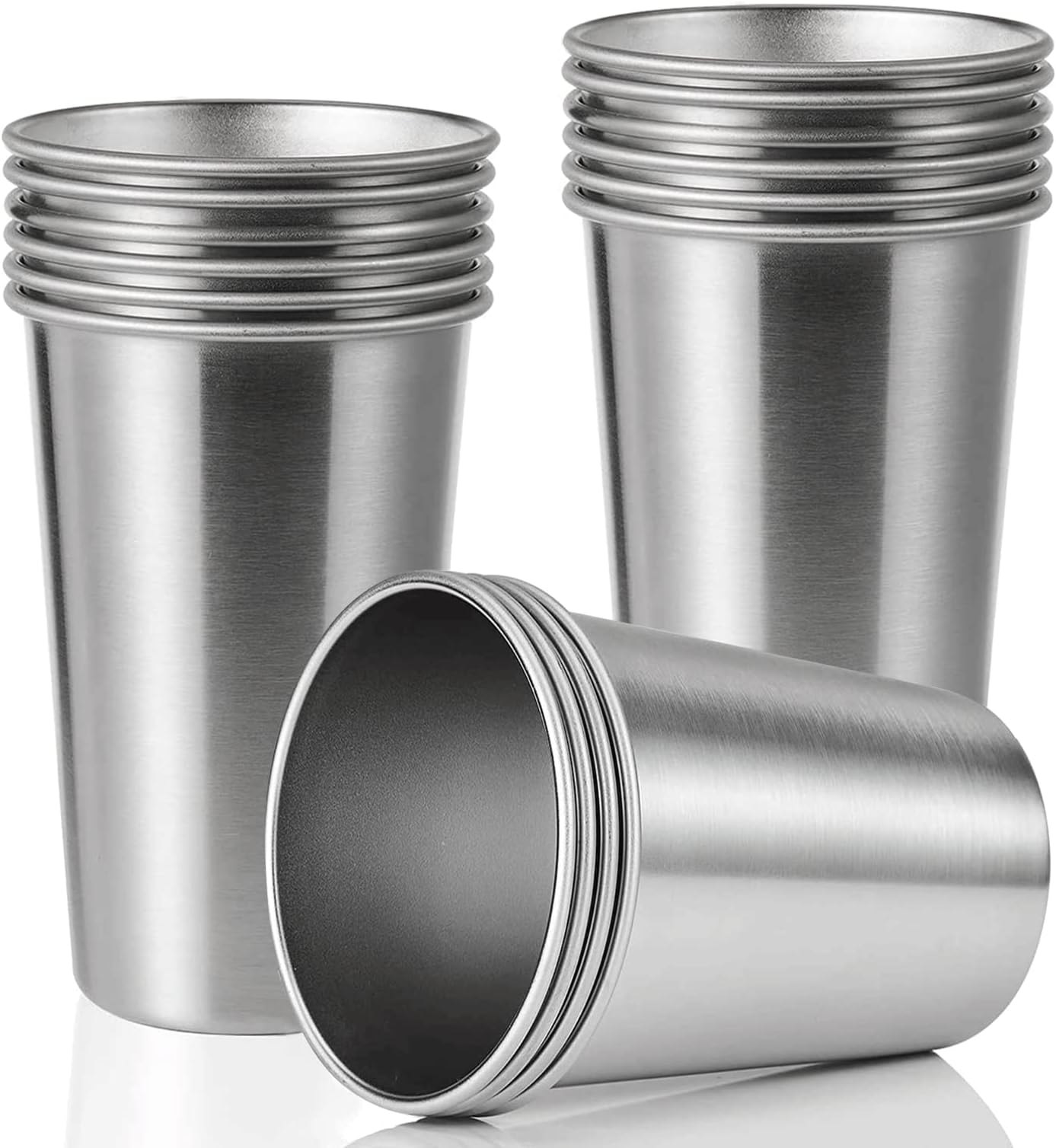 Amazon.com | SMLIXE 4 Pack 24oz Stainless Steel Pint Cup,Healthy ...